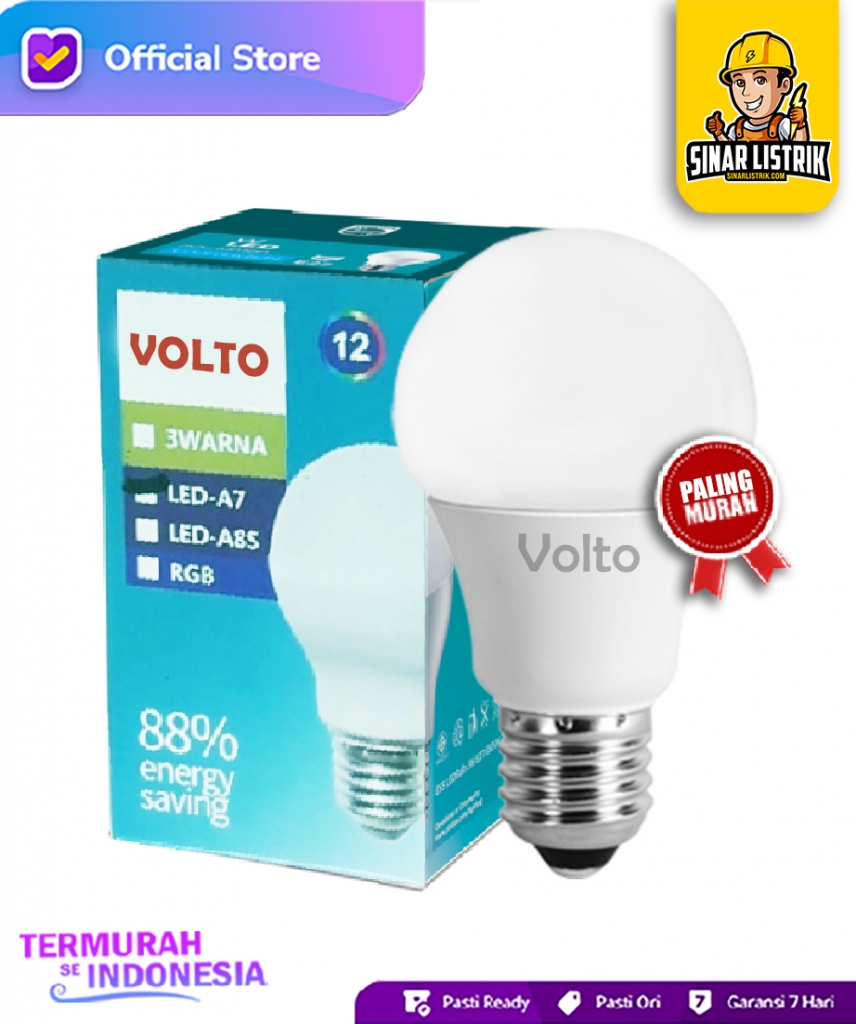 Lampu Volto A7 LED 10 Watt Cahaya Terang