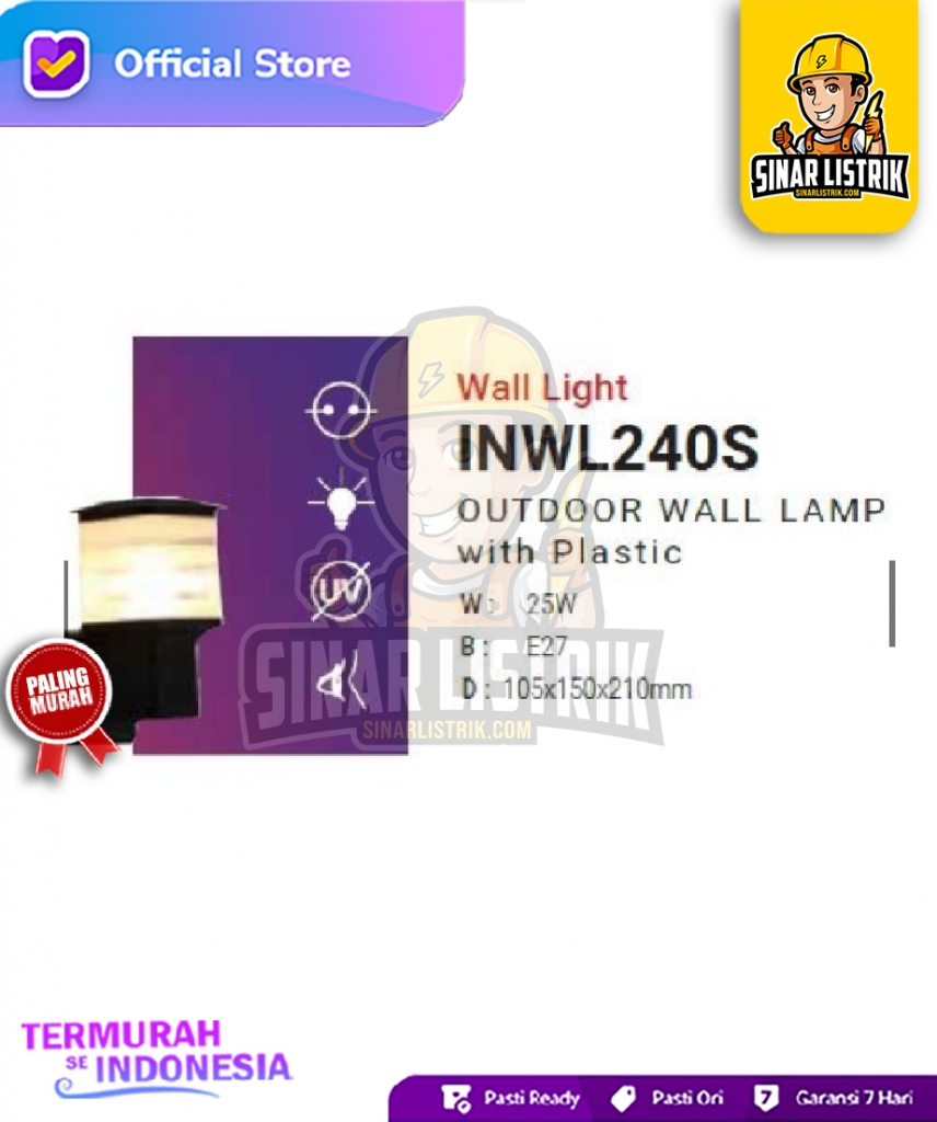 INLITE KAP Lampu Dinding / IN LITE Wall Light - INWL240S