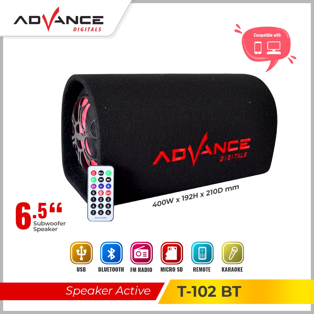 Speaker Advance T102 BT With Subwoofer System + Bluetooth